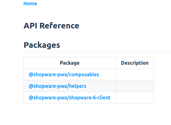 [FEATURE] add commons package to docs API reference page · Issue #1456 · vuestorefront/shopware ...