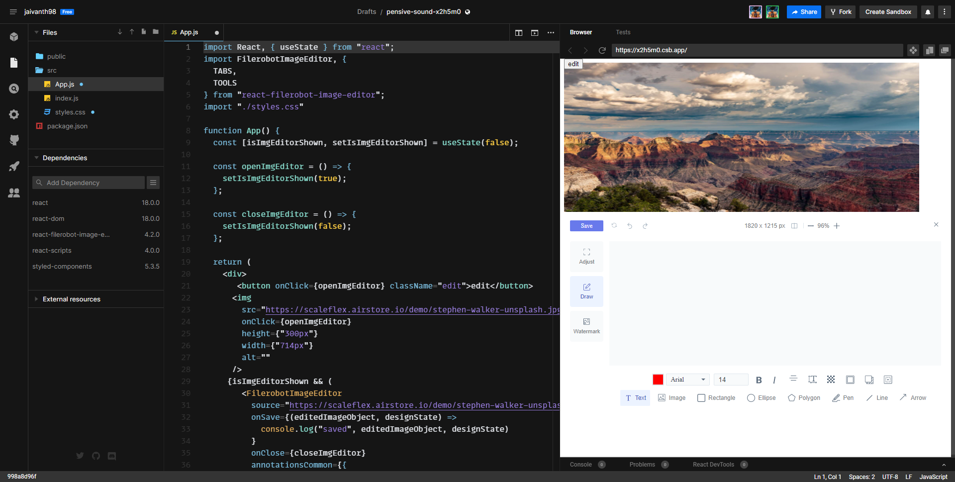 how to hide the resolution warning · Issue #188 · scaleflex/filerobot-image-editor · GitHub