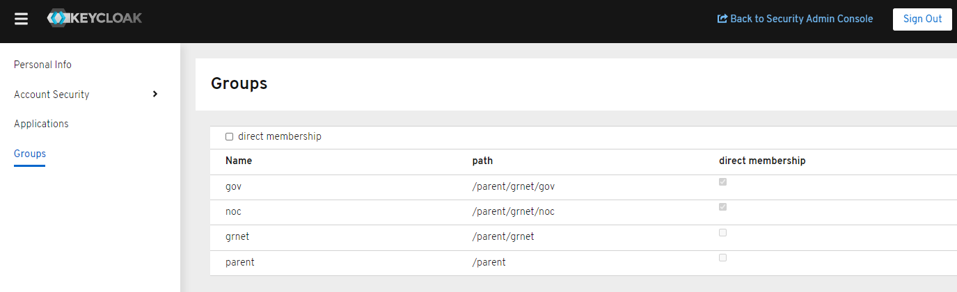 View group membership ( account console) · Issue #8748 · keycloak/keycloak · GitHub