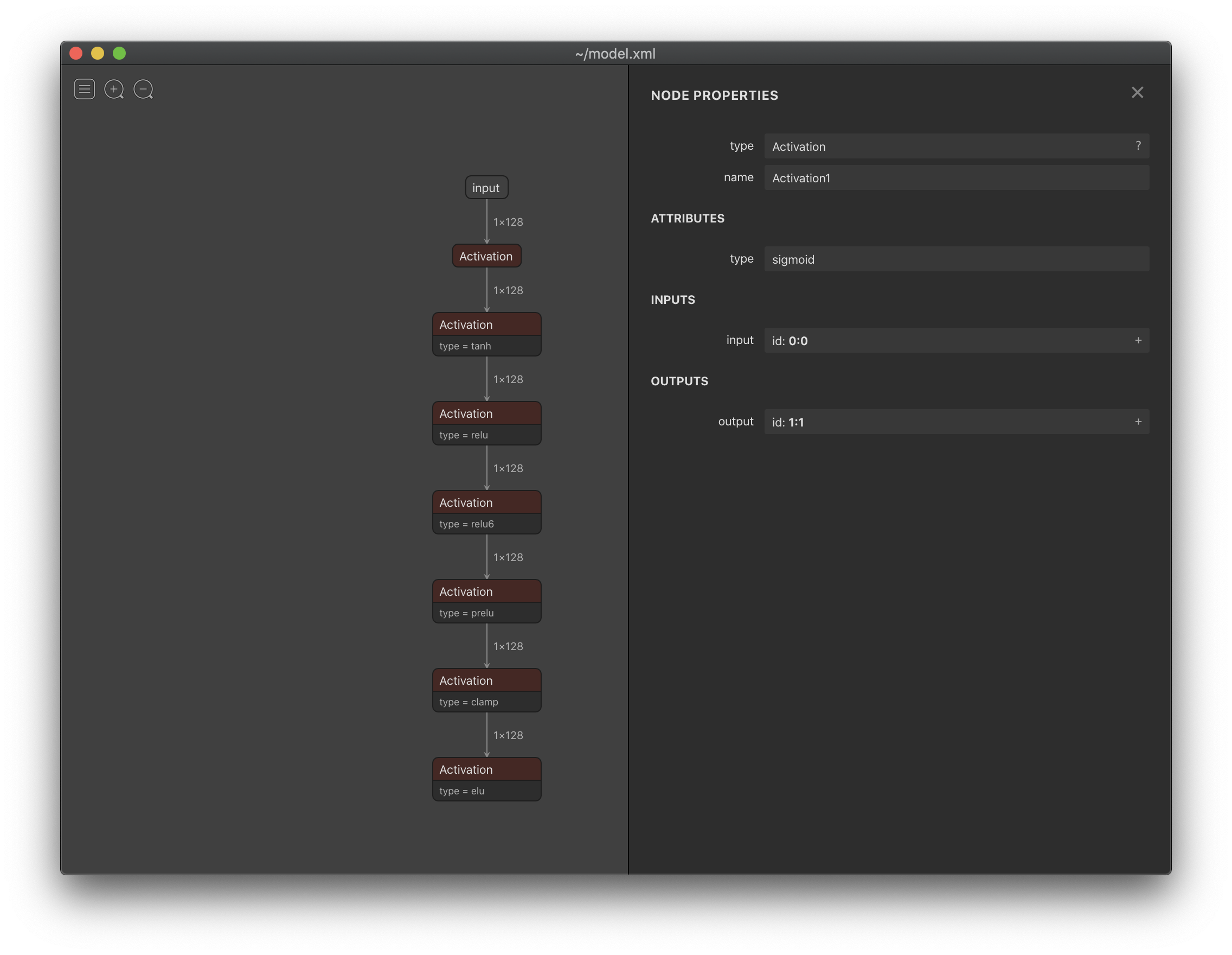[OpenVINO] Sigmoid activation type is not shown · Issue #418 · lutzroeder/netron · GitHub