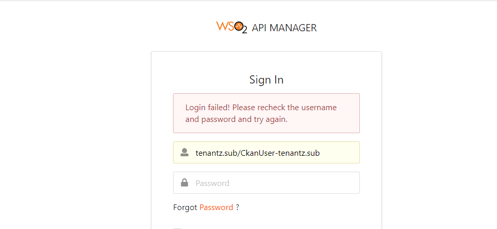 "Login Failed error" during login a third party application by a sub-tenant user created on ...