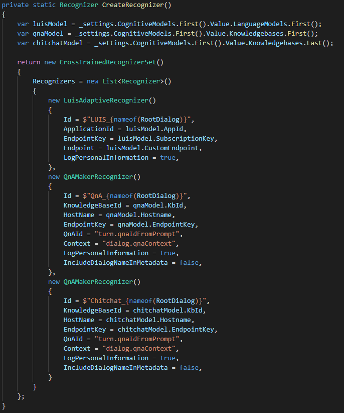 The "turn.recognized" property of an adaptive dialog does not contain the entity if the None ...