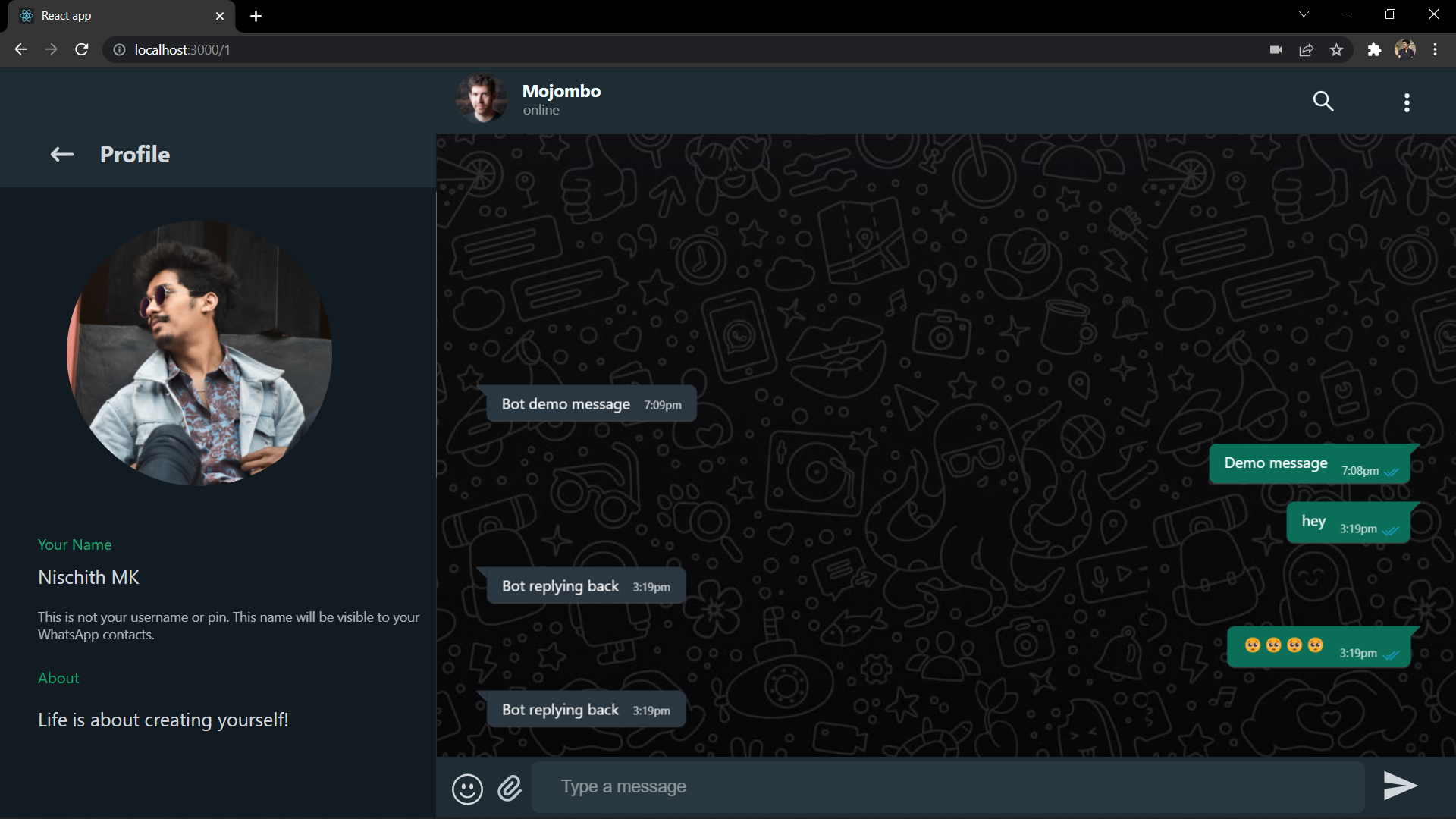GitHub - nischithmk/whatsapp-clone