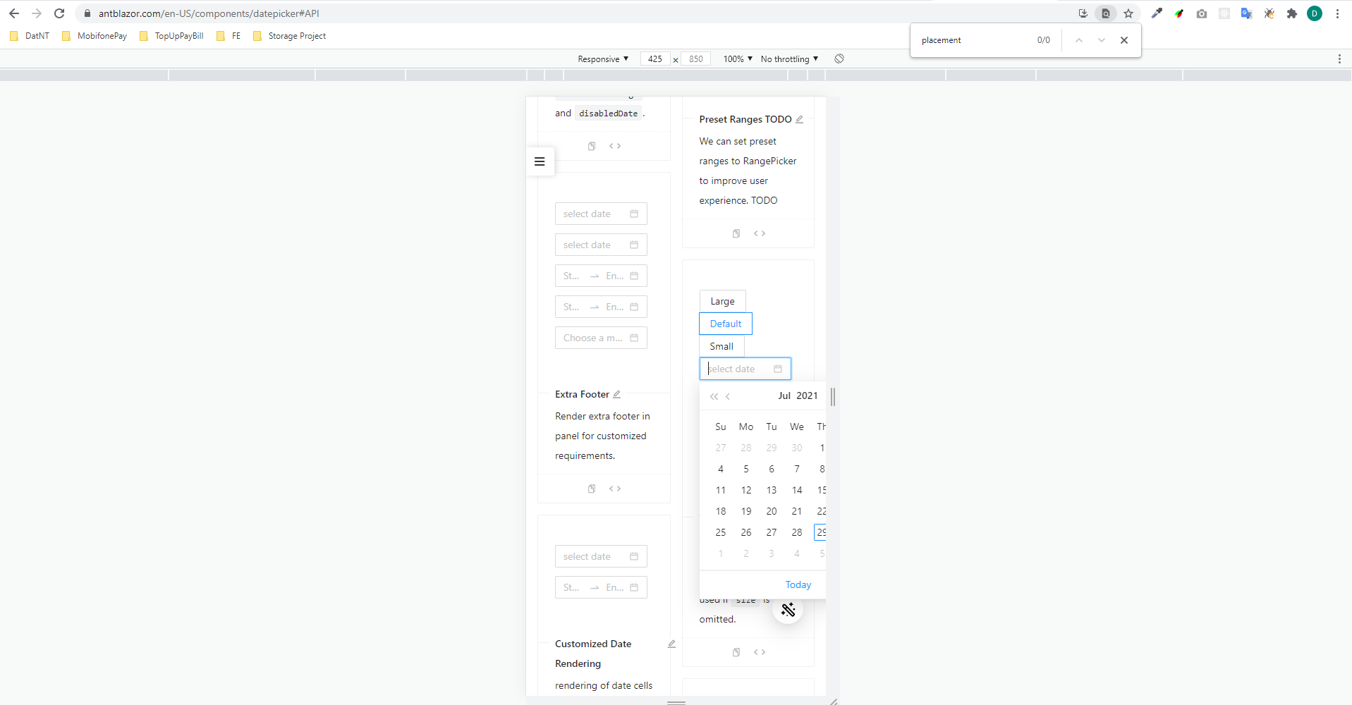 Date picker bug placement and can not set DropdownClassName · Issue #1789 · ant-design-blazor ...