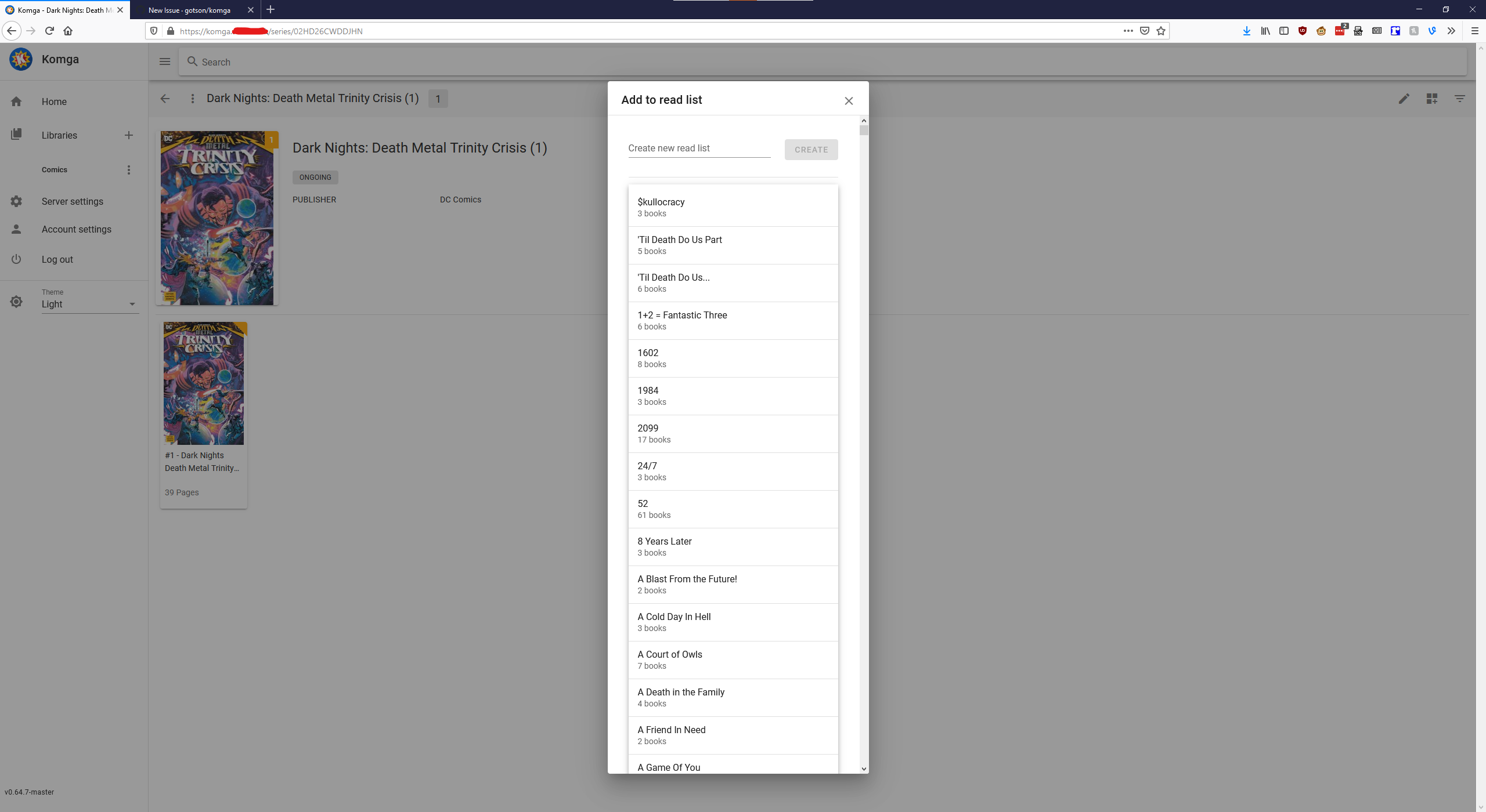 [Feature Request] Text filter for the add comics to readlist dialog box · Issue #378 · gotson ...