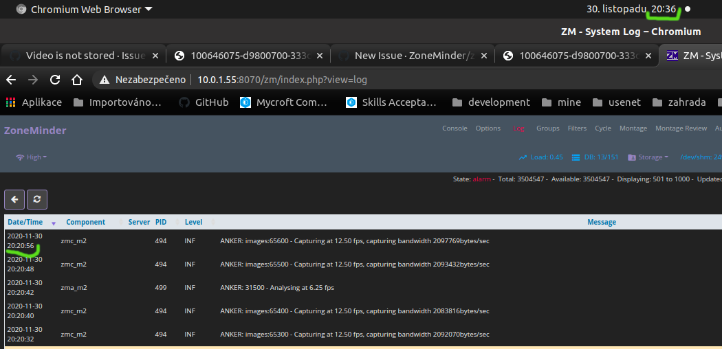 Slow log, new lines have a time in past · Issue #3086 · ZoneMinder ...
