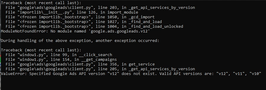 V12 of Google Ads API "not supported" but it is somehow Valid · Issue #739 · googleads/google ...