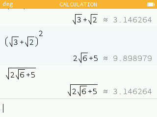 Simplify nested radicals · Issue #1215 · numworks/epsilon · GitHub