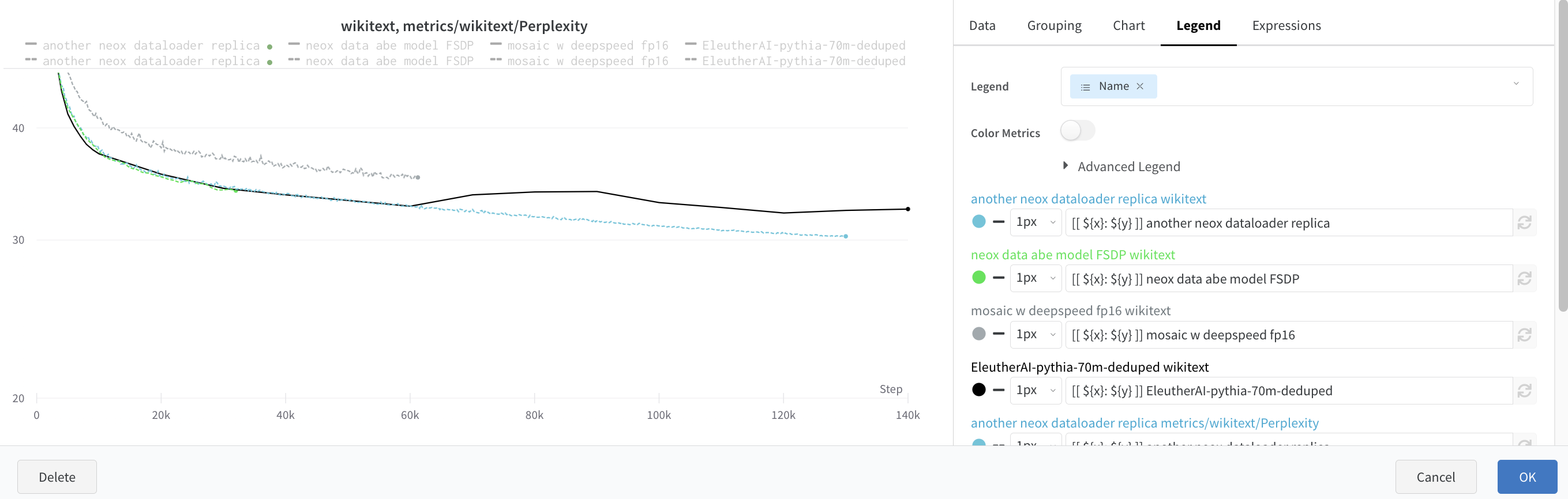 [App]: Legend has no color and displays traces with no data · Issue #5249 · wandb/wandb · GitHub