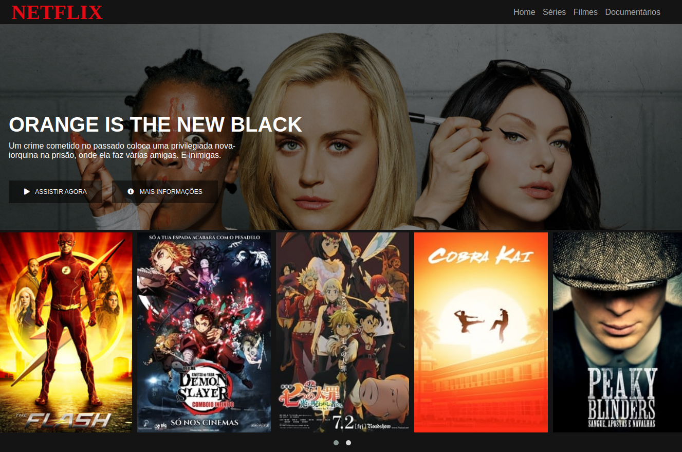 GitHub - WarleyLeandro/clone-netflix-dio: Projeto recriando a interface da Netflix pelo bootcamp ...