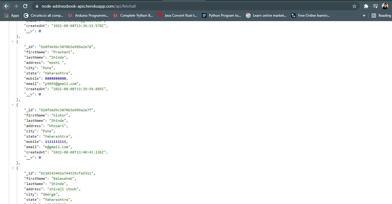 GitHub - sushantshinde98/Node-AddressBook-APIs: a simple nodejs project used to track the ...