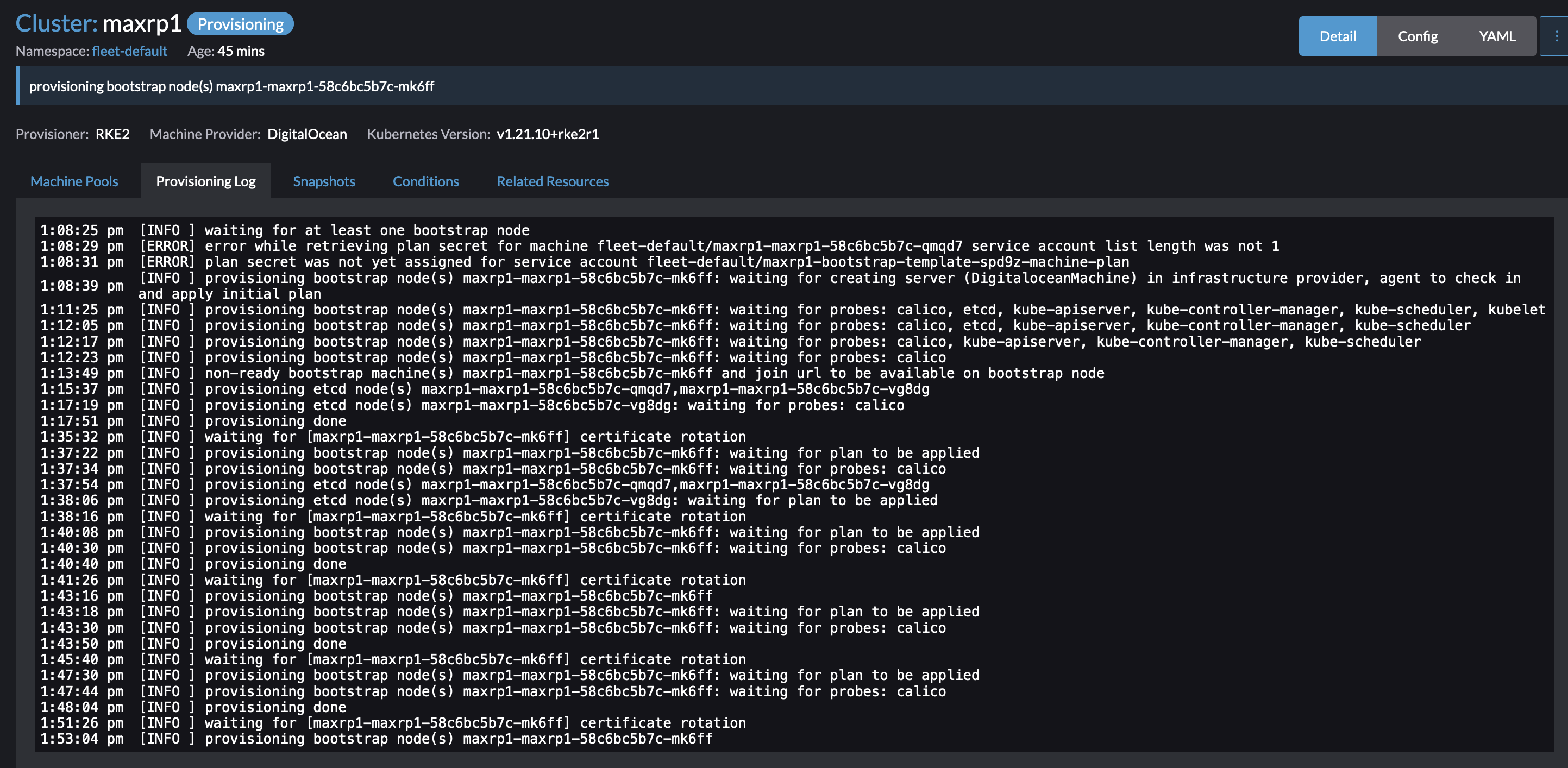Support for RKE2 provisioned cluster certificate rotation · Issue #35343 · rancher/rancher · GitHub