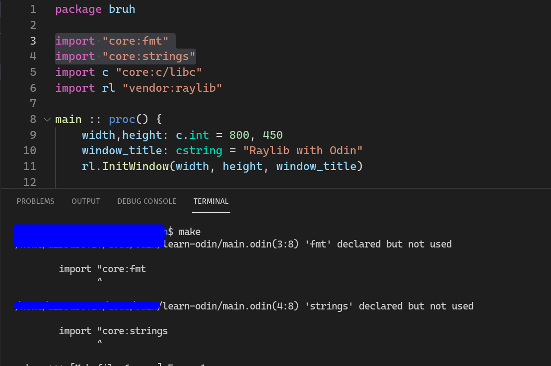 a bug in displaying code (the last letter) in error msgs · Issue #1226 · odin-lang/Odin · GitHub