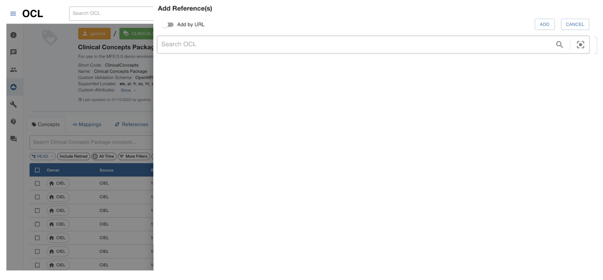 Collections in UI: Slight Changes to "Add Concept/Reference" feature · Issue #1187 ...
