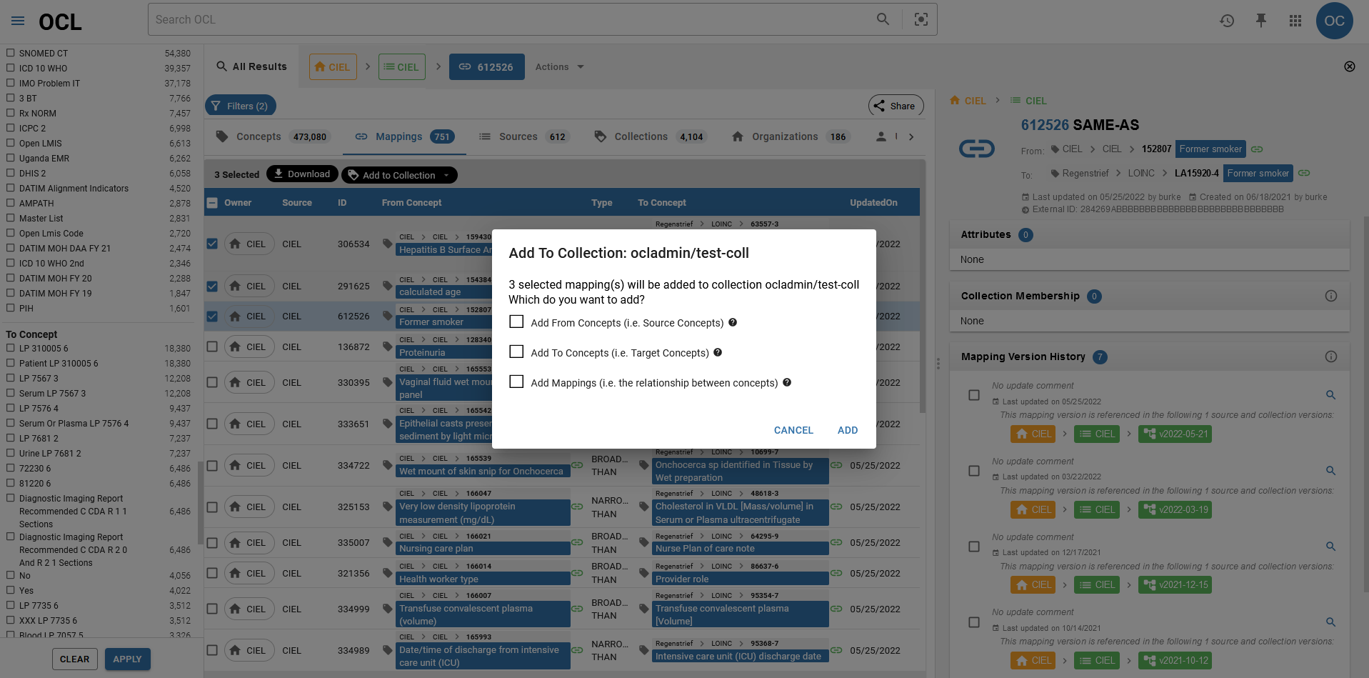Add concepts from a Mappings tab using To/From Mapping · Issue #1331 · OpenConceptLab/ocl_issues ...