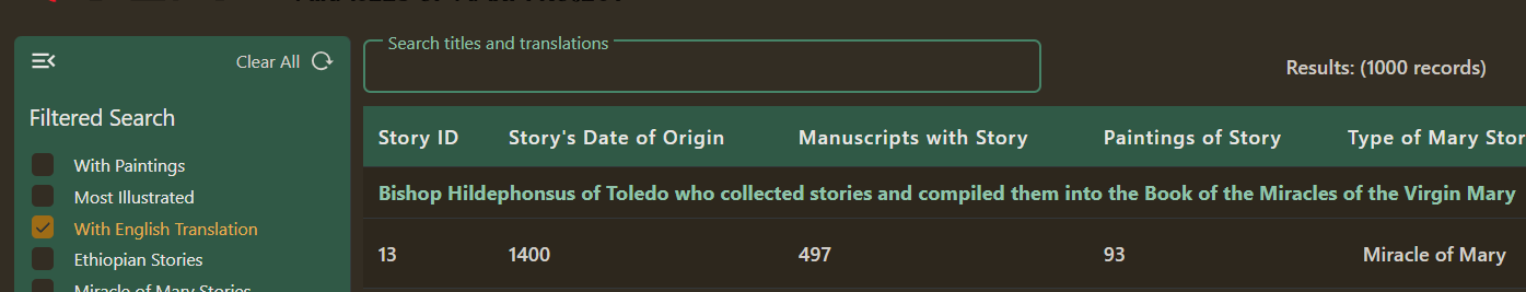 7Span: Story Index page: Search, Filter Buttons, Sliders 9/22/23 · Issue #291 · PrincetonPEMM ...