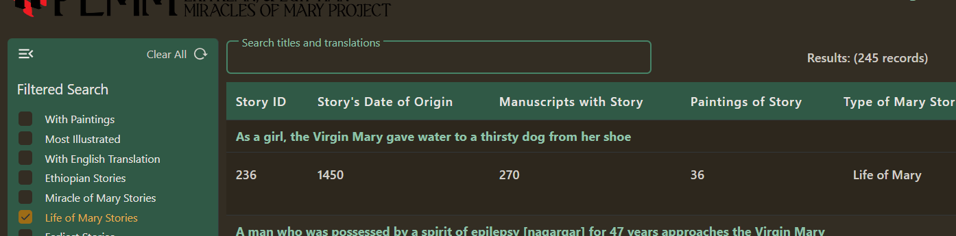 7Span: Story Index page: Search, Filter Buttons, Sliders 9/22/23 · Issue #291 · PrincetonPEMM ...