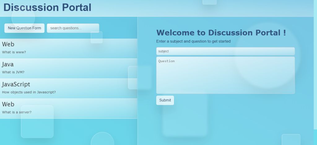 GitHub - Akshit3010/DiscussionPortal: A website for asking questions and giving answers in response.