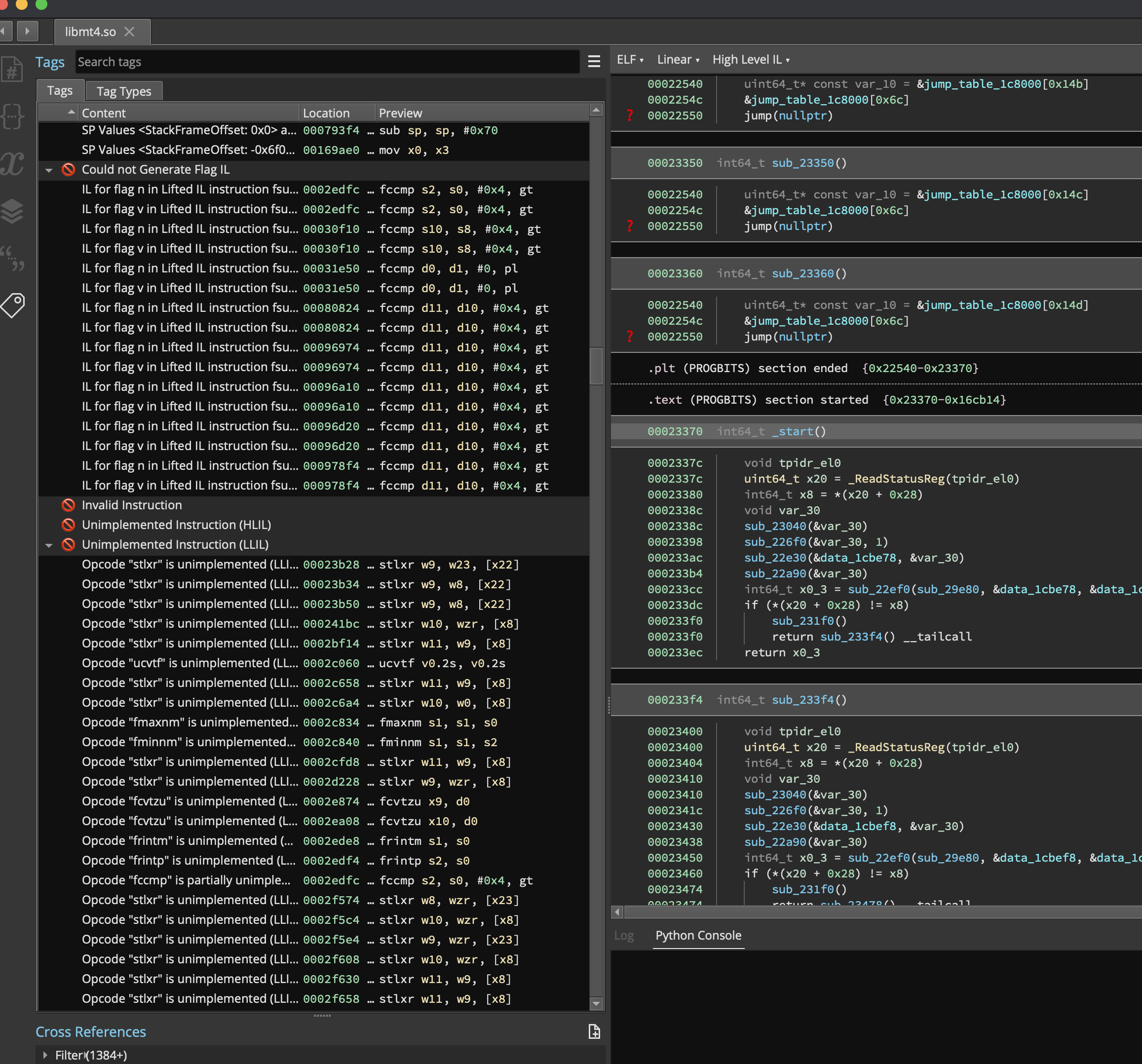 Could not generate flag IL & unimplemented instruction (LLIL) · Issue #3998 · Vector35 ...
