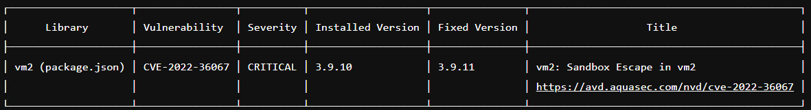 CVE-2022-36067: vm2: Sandbox Escape in vm2 · Issue #698 · soketi/soketi · GitHub