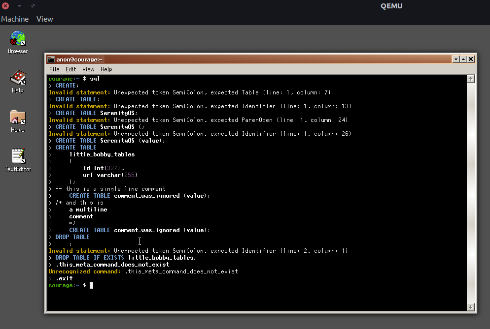 Libsql Introducing A Sql Library For Serenityos By Trflynn89 · Pull Request 6463 · Serenityos