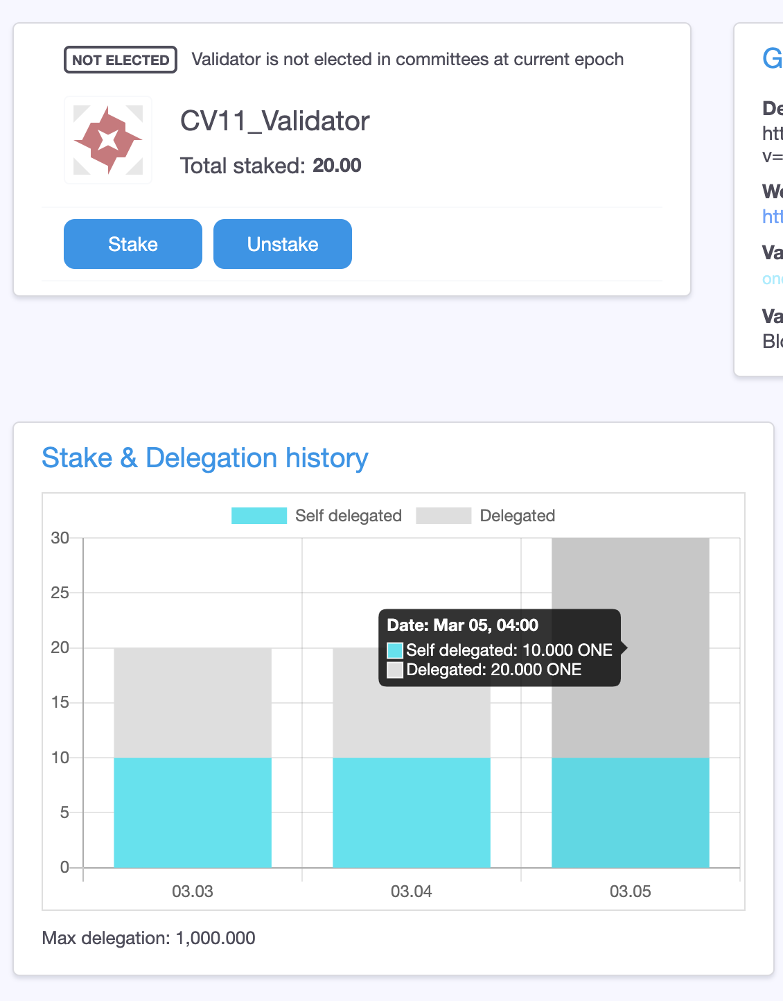 [Staking Dashboard] Self-delegation amount is counted twice in Stake & Delegation History Graph ...