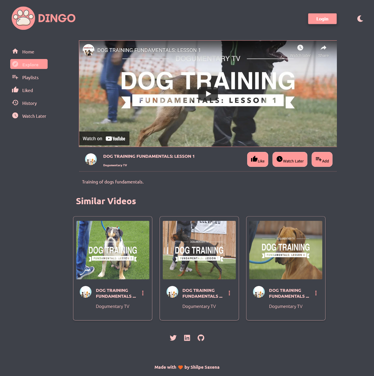 GitHub - shilpe26/video-library: DINGO a video library web app.