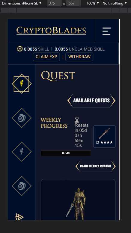 [BUG] new Quest design display issues · Issue #1552 · CryptoBlades/cryptoblades · GitHub
