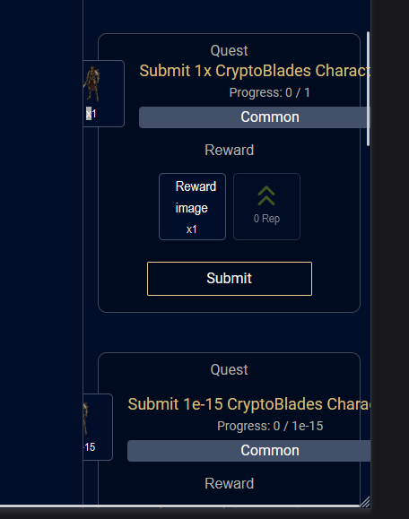 Display Issue with Quest Requirements on mobile · Issue #1619 · CryptoBlades/cryptoblades · GitHub