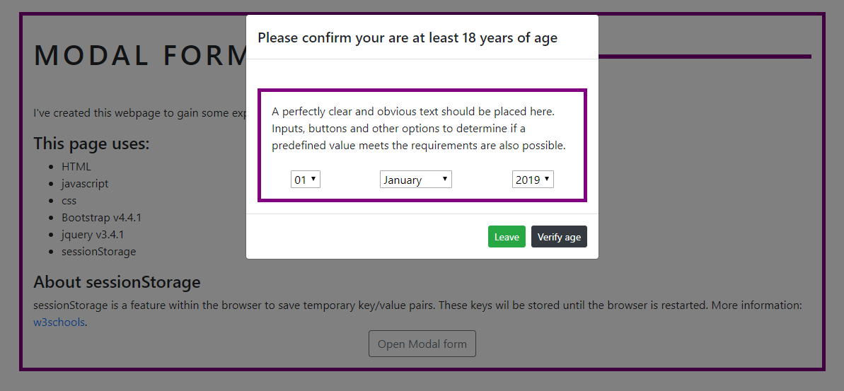 GitHub - Arvidvdc/modalform: Gain experience with building Modal