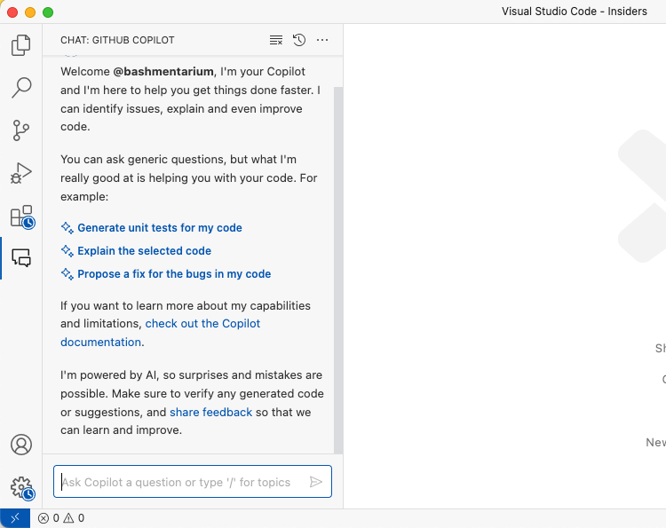 Chat extension doesn't work + no Icon in Activity Bar · Issue #316 ...