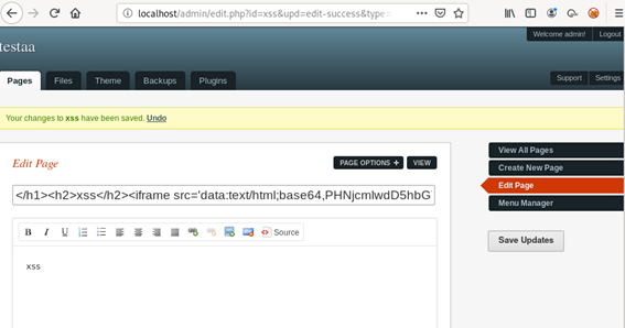 Cross Site Scripting Vulnerability in GetSimple CMS v-3.3.16 admin/edit.php · Issue #1334 ...