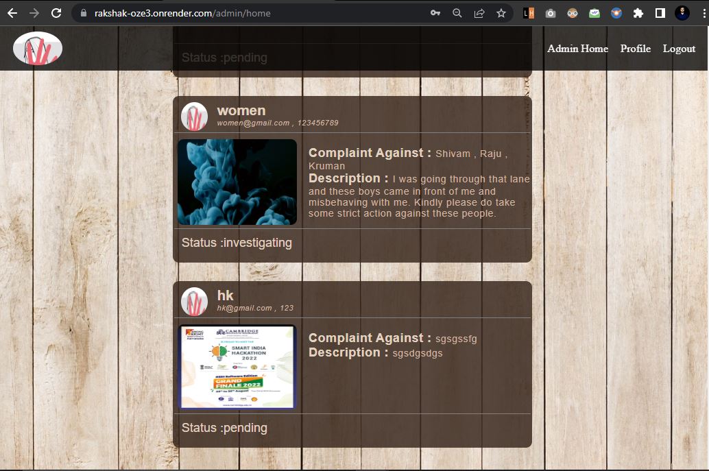 GitHub - hritikkhurana10sm/Rakshak: This is full stack web application ...