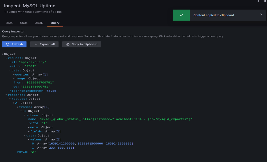 MySQL Overview Dashboard - Metric request error - Grafana 8.3.1 · Issue ...