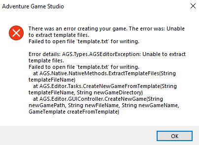 An error creating your game · Issue #1318 · adventuregamestudio/ags ...