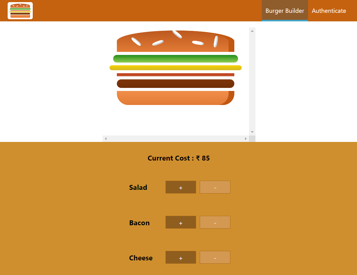 GitHub - atharmohammad/BurgerBuilder: React Based App