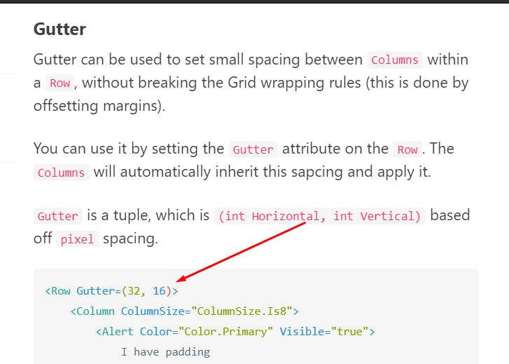 Typo at grid gutter docs · Issue #891 · Megabit/Blazorise · GitHub