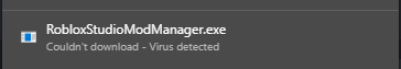 Cannot even download mod manager · Issue #115 · MaximumADHD/Roblox-Studio-Mod-Manager · GitHub