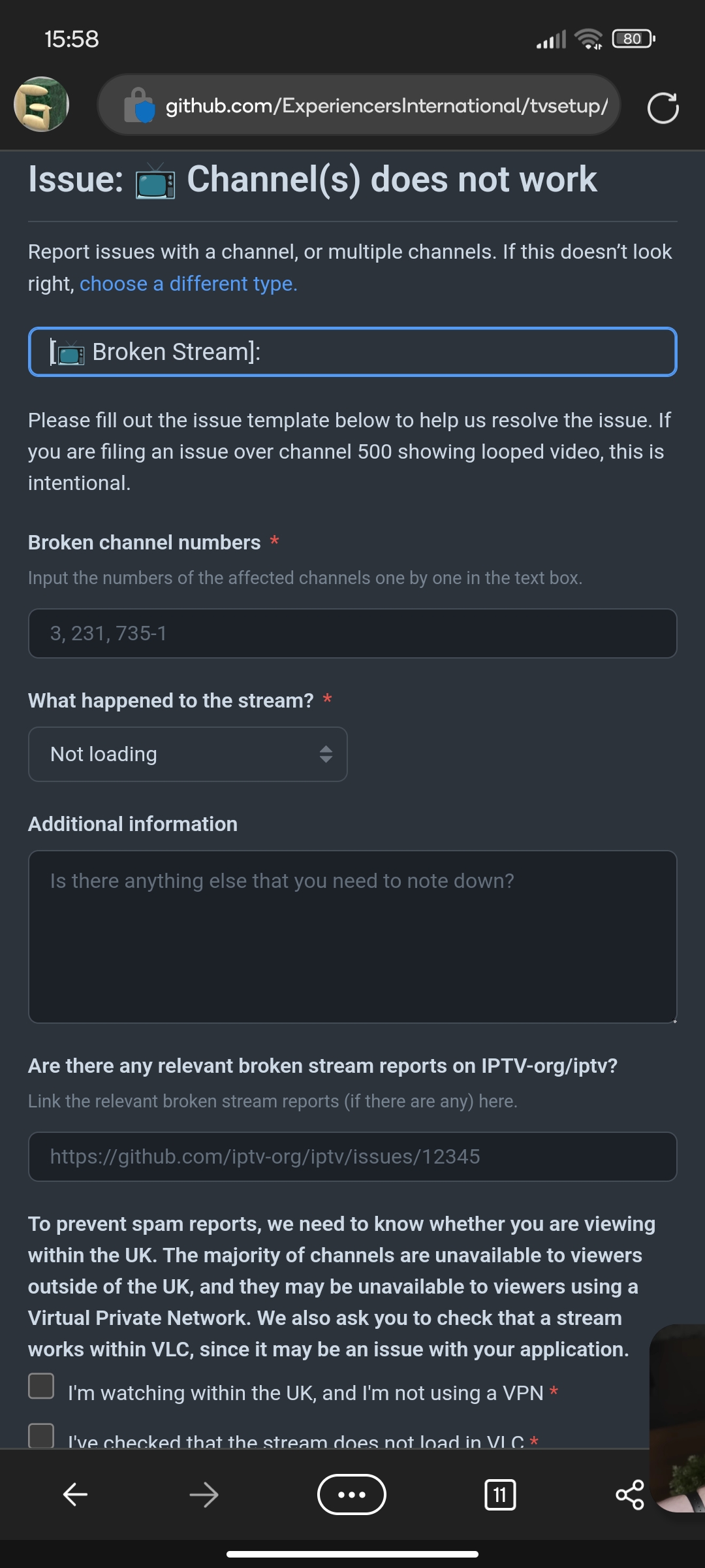 Broken Link · Issue #12448 · iptv-org/iptv · GitHub