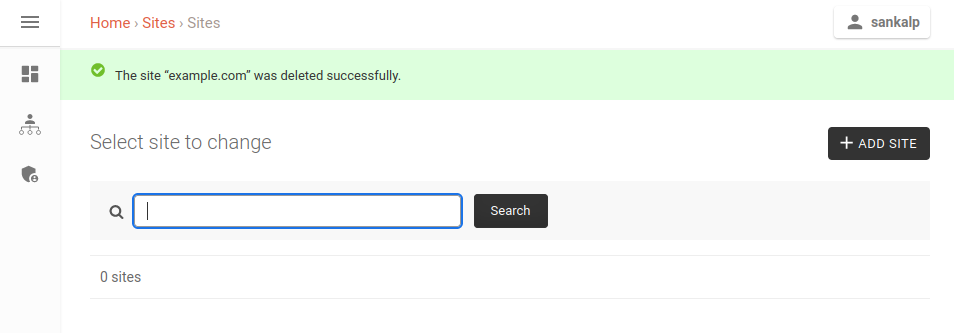 [bug] Site Deletion Results In An Error · Issue 267 · Openwisp Openwisp Radius · Github