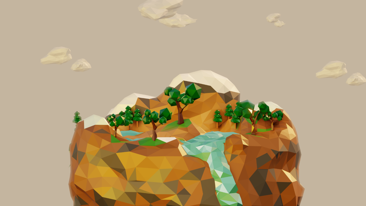GitHub - puneetvishwakarma13/Low_Poly_World: 3D rendered model in Blender