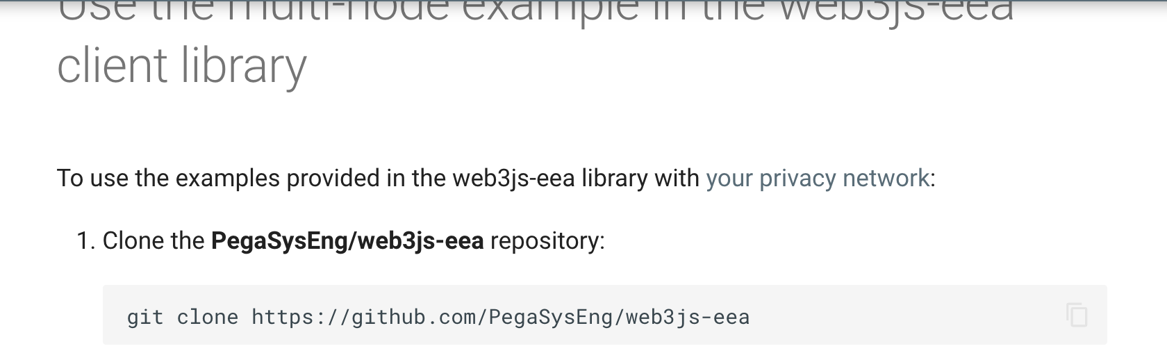 Update github reference on the Use the multi-node example in the web3js-eea client library page ...