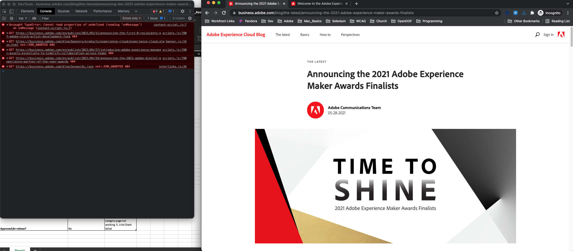 JavaScript Console Errors found on /blog and blog post · Issue #152 ...