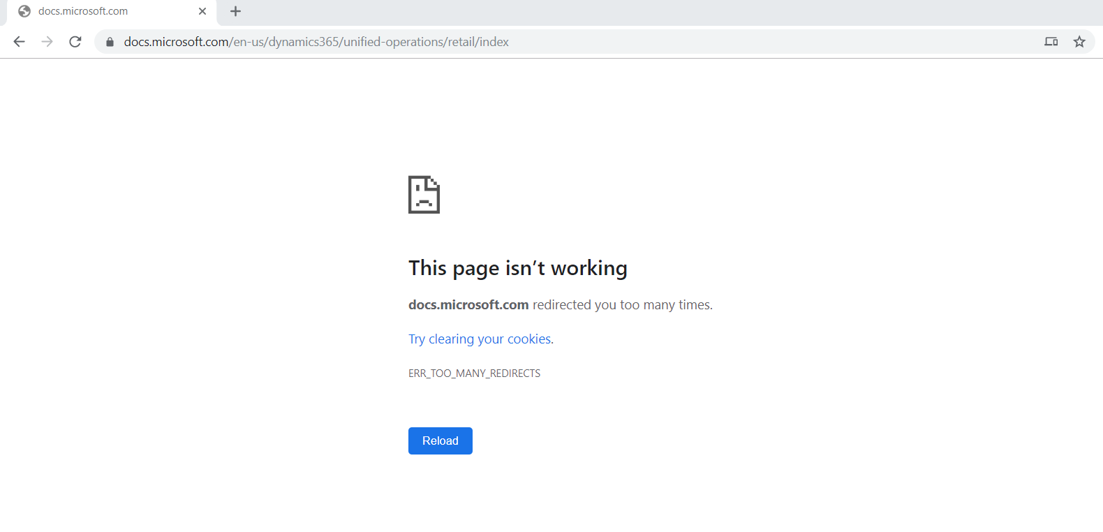 All links to D365 Retails are inaccessible as of 2:00pm EST October 1st 2019 · Issue #1989 ...