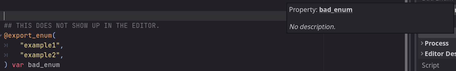 Gdscript Documentation Comments Description Tooltips Are Omitted When Applied To Export