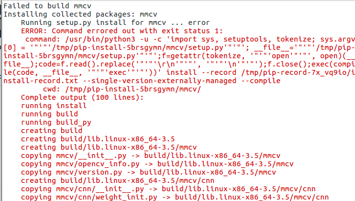 can not pip install mmcv · Issue #1931 · open-mmlab/mmdetection · GitHub