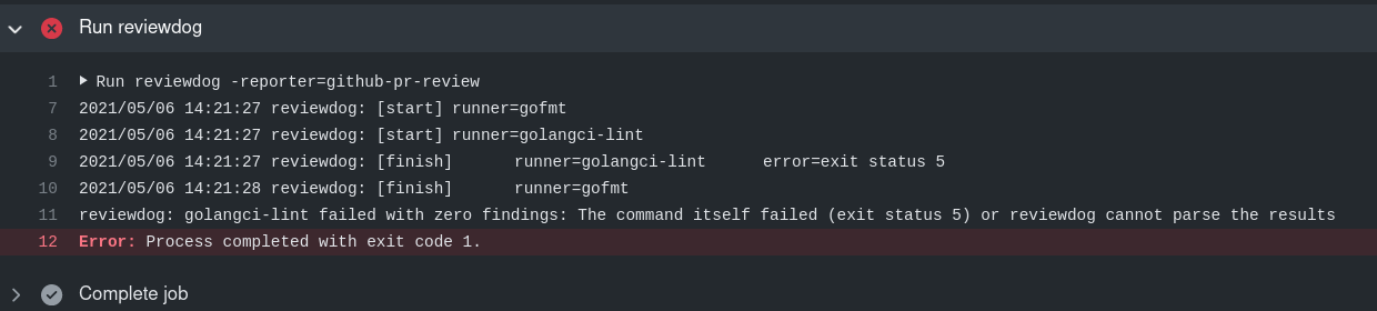 Reviewdog fails to find .go files (after Go 1.16 upgrade) · Issue #4000 · keptn/keptn · GitHub