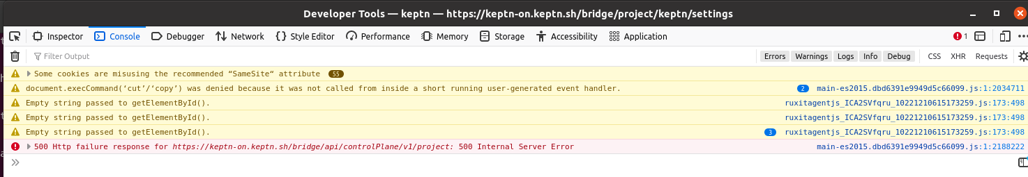 Setting Upstream Failed But The Error Is Not Shown In Bridge · Issue 4374 · Keptnkeptn · Github 