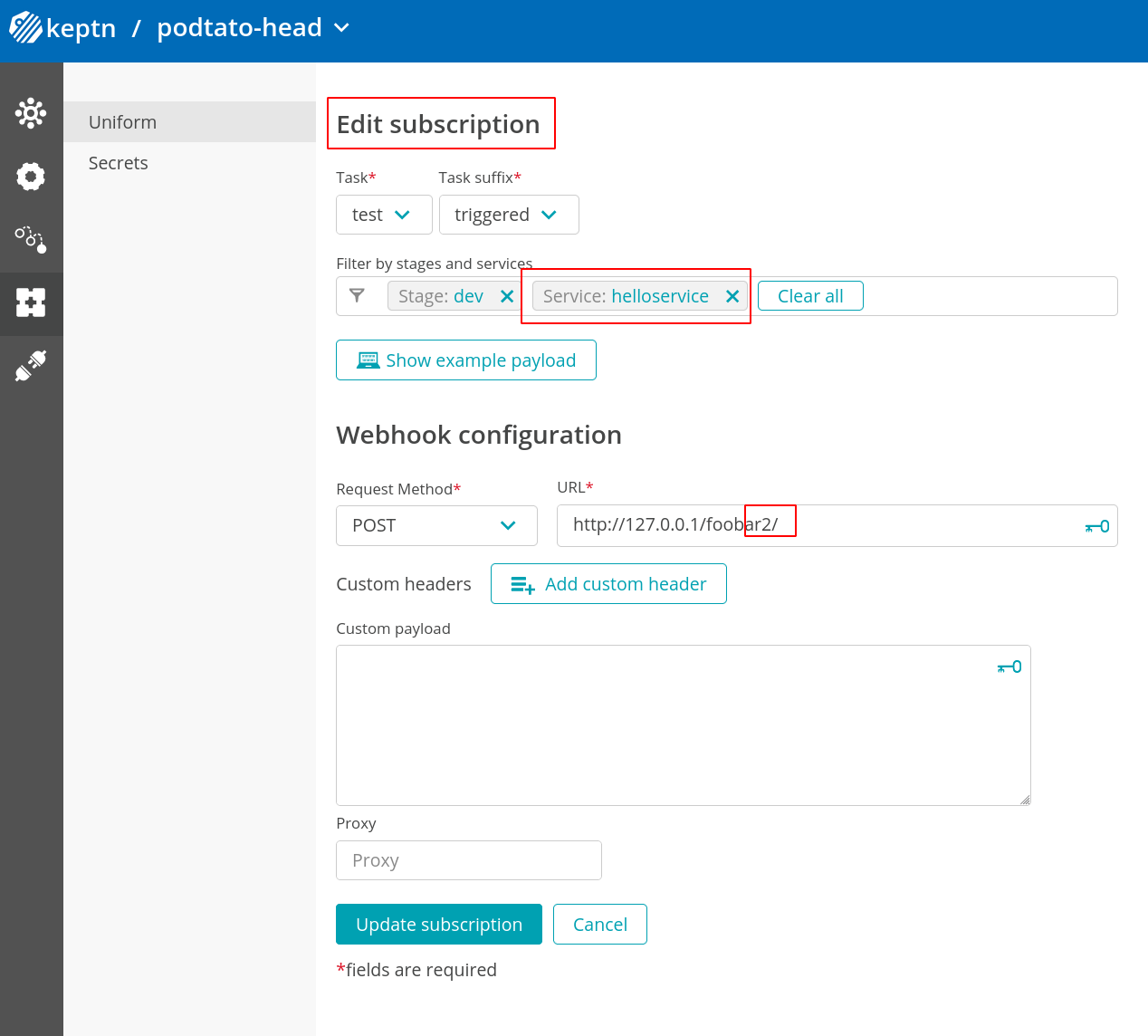 Editing webhooks messes up webhook configuration in config repo · Issue #5707 · keptn/keptn · GitHub