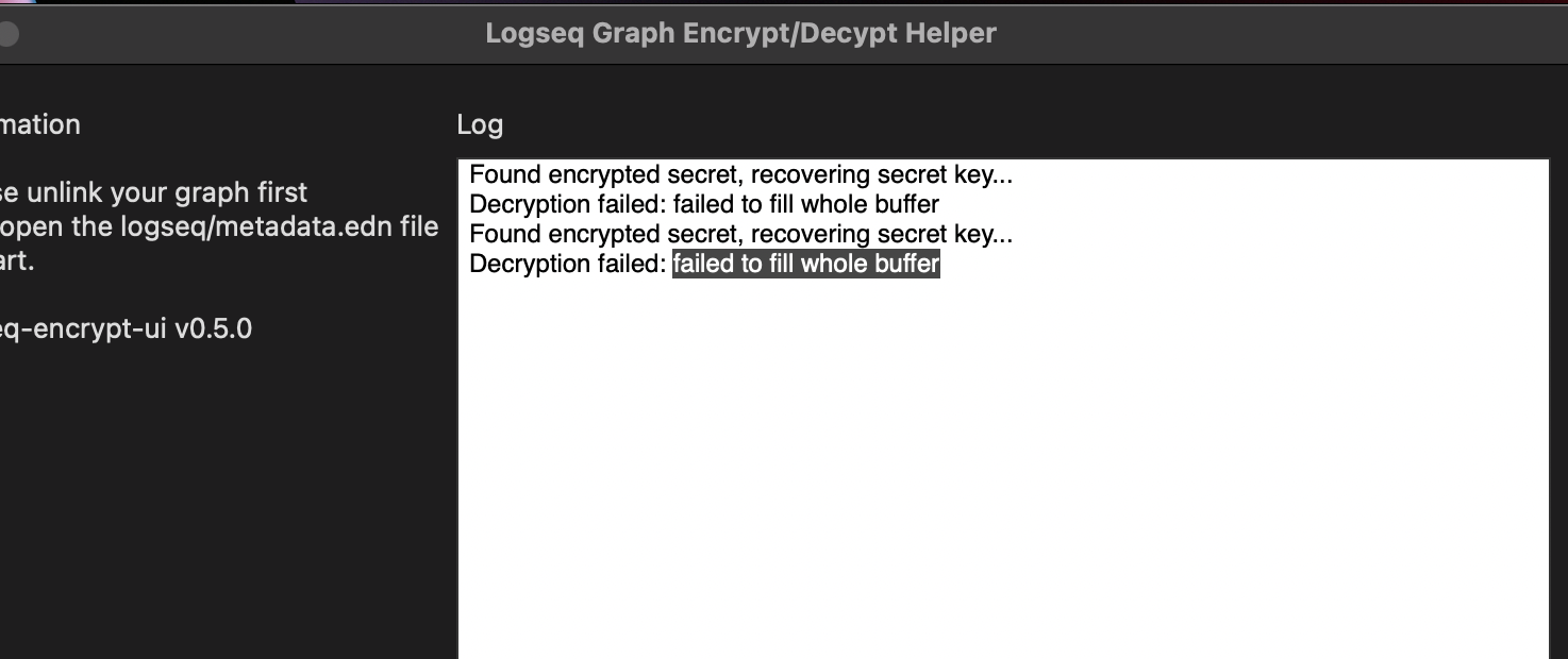 everything got encrypted and can't parse the file · Issue #3337 · logseq/logseq · GitHub